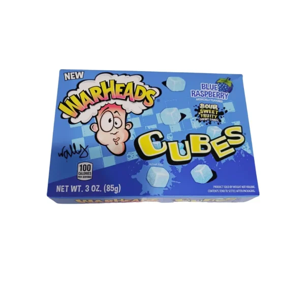 Warheads Blue Raspberry Cubes 85g Pack of 12 - Online Wholesaler | JGM ...